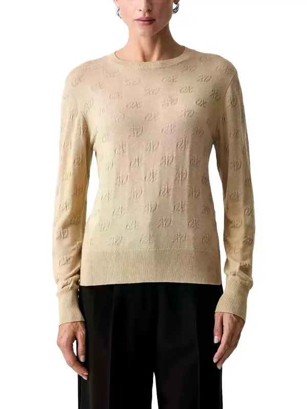 Armani Exchange Logo-jacquard Sweater - Neutrals