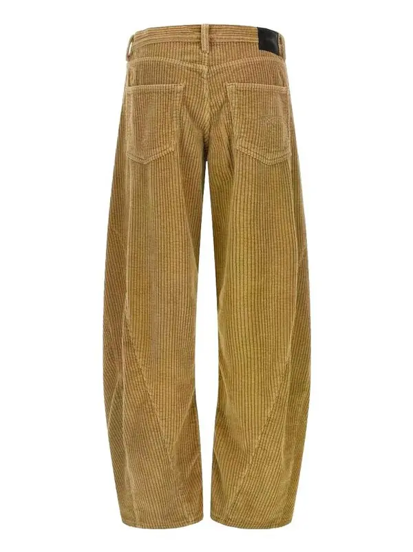 R13 Janine Corduroy Twisted-seam Trousers - Neutrals