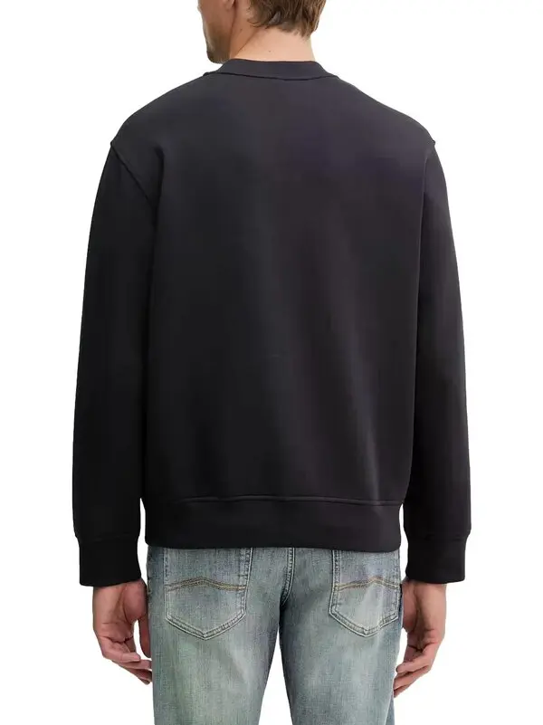 Armani Exchange Logo-pattern Pocket Sweater - Black