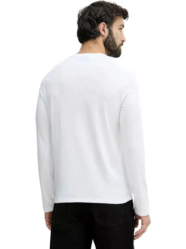 Armani Exchange Logo-print Long-sleeve T-shirt - White
