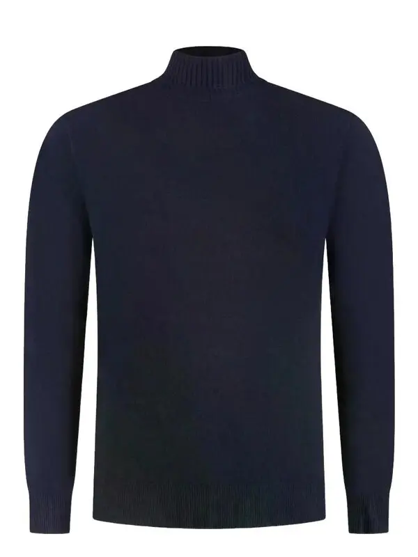 DORIANI CASHMERE High-neck Cashmere Sweater - Blue