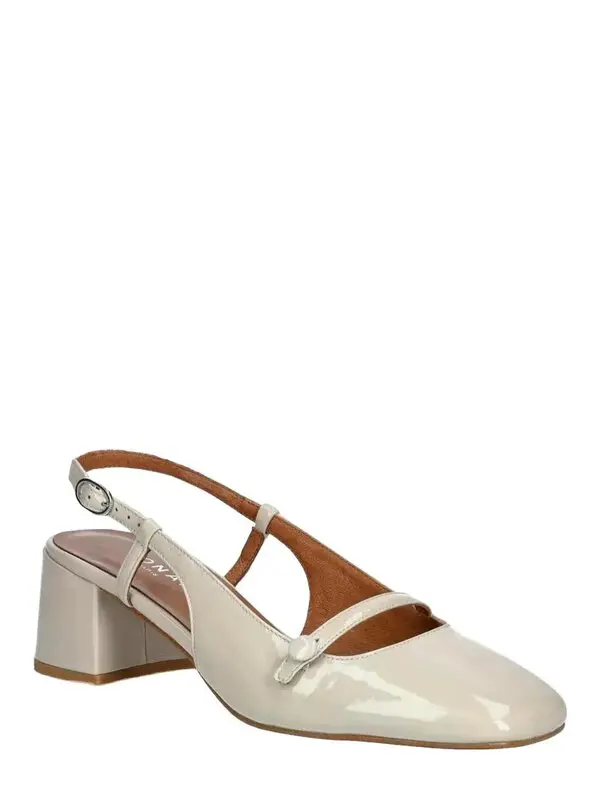 JONAK PARIS Patent-finish Slingback Pumps - Neutrals