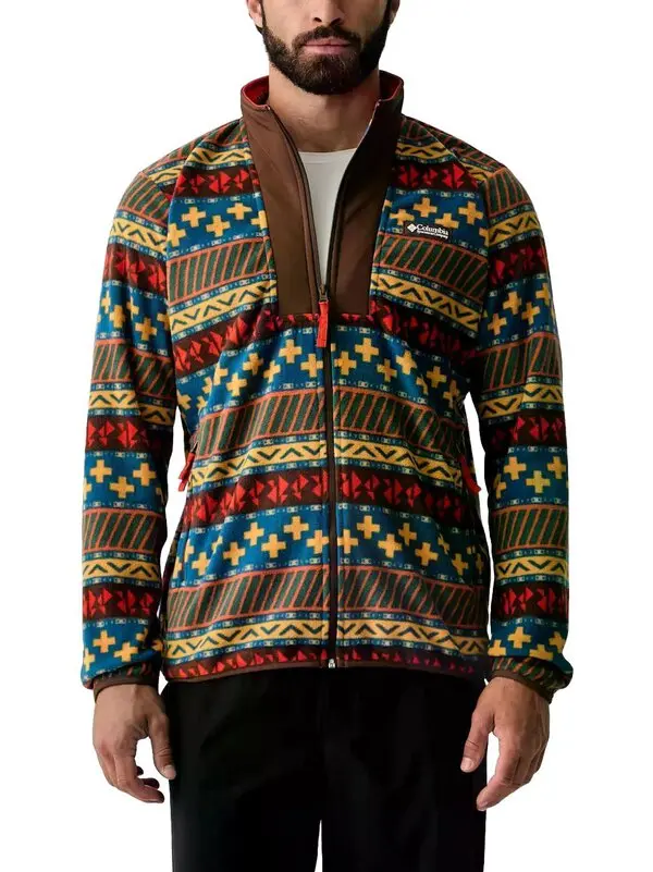 Columbia Geometric-pattern Zip-up Sweatshirt - Brown