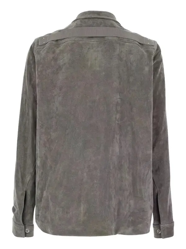 Rick Owens Brad Suede Jacket - Grey