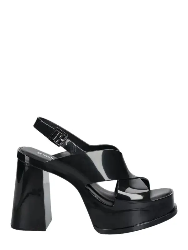 Melissa Dance Platform Crossover-strap Pumps - Black
