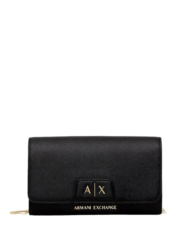 Armani Exchange Logo-plaque Clutch Bag - Black