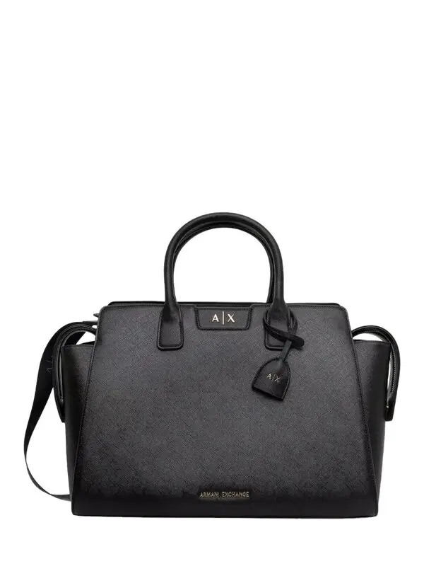 Armani Exchange Logo-detail Tote Bag - Black