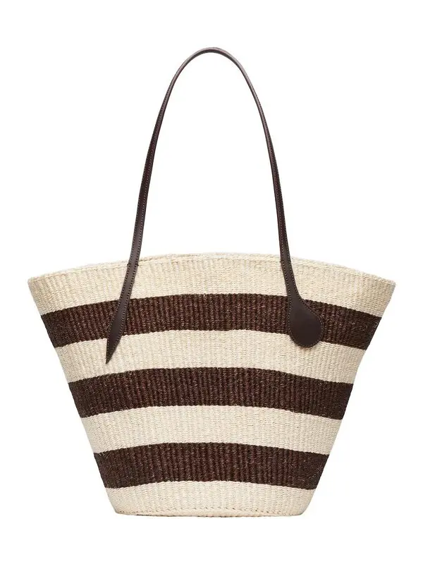 LIFFNER Straw Basket Large Dark Brown - Multi