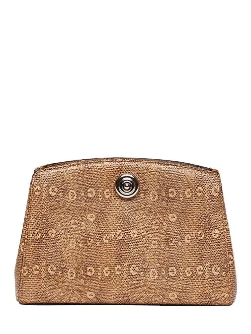 LIFFNER Pushlock Clutch Lizard - Beige