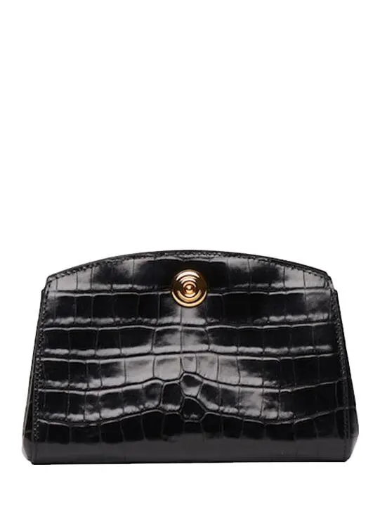 LIFFNER Pushlock Clutch Croc - Black