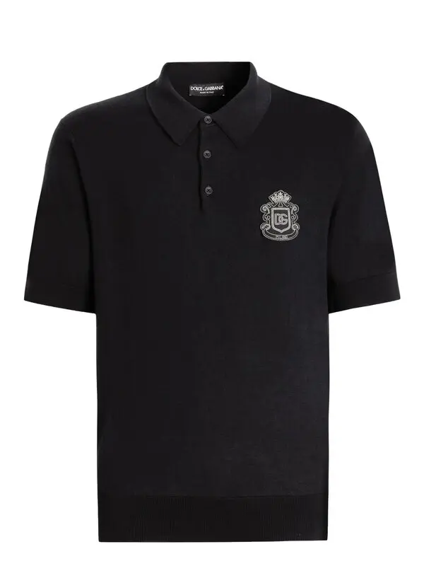 Dolce & Gabbana Cotton Polo Shirt Sweaters And Cardigans - Blue