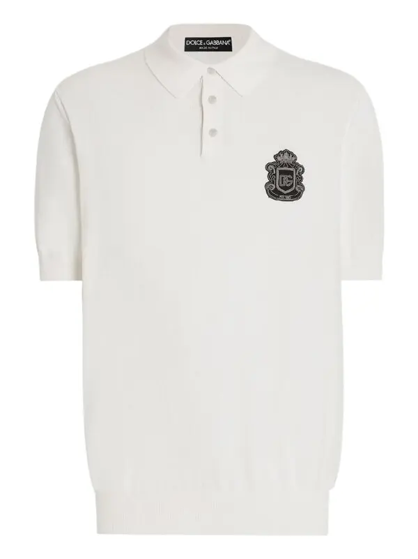 Dolce & Gabbana Cotton Polo Shirt Sweaters And Cardigans - White