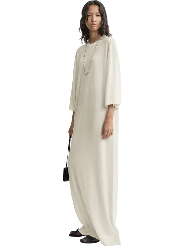 TOTEME Merino Knit Tee Dress - Ecru