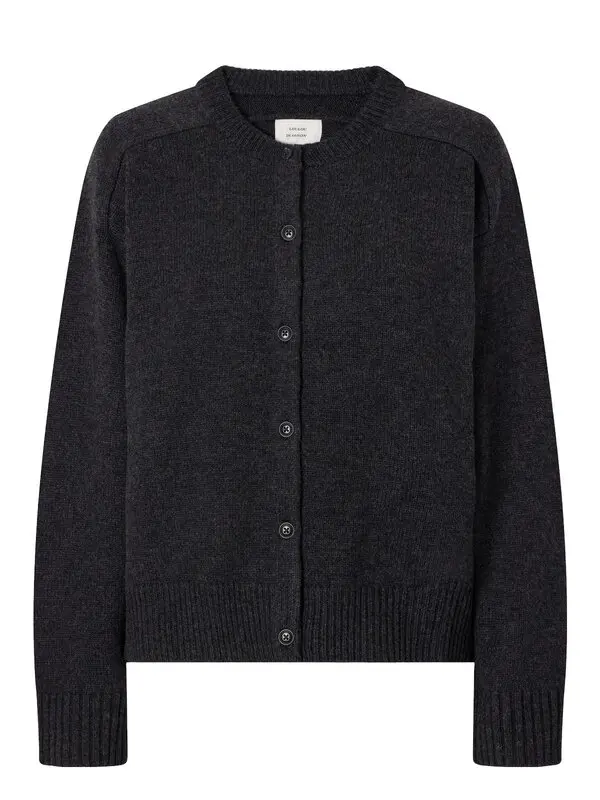 Loulou De Saison Aidar Merino Wool And Cashmere-blend Cardigan - Gray