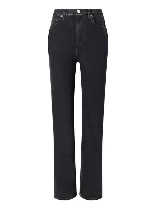 Loulou De Saison Jude Organic Cotton Straight-leg Jeans - Gray