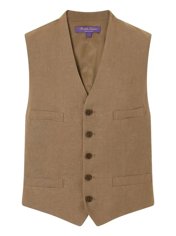 Ralph Lauren Jaiden Linen Vest - Brown