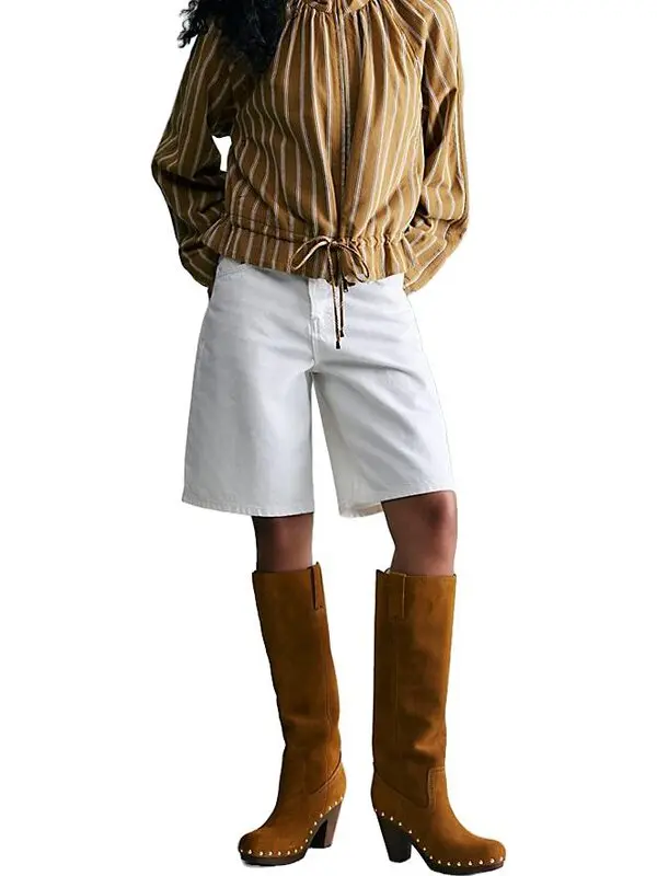 THE FRYE COMPANY Cindy Pull-on Knee-high Boots - Caramel