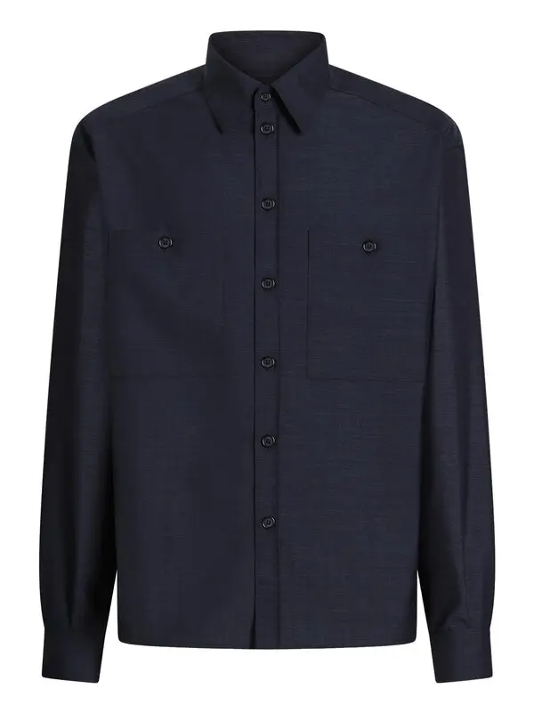 Dolce & Gabbana Wool Shirt Shirts - Grey