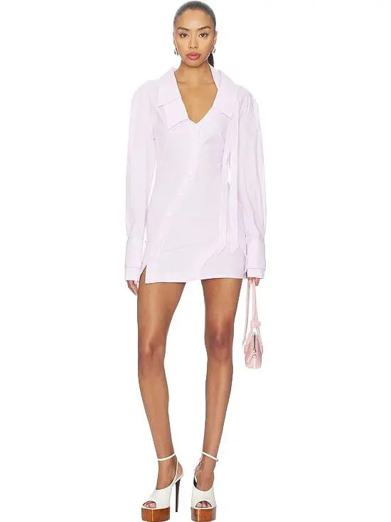 Attico Shirt Mini Dress In . Also - Blush