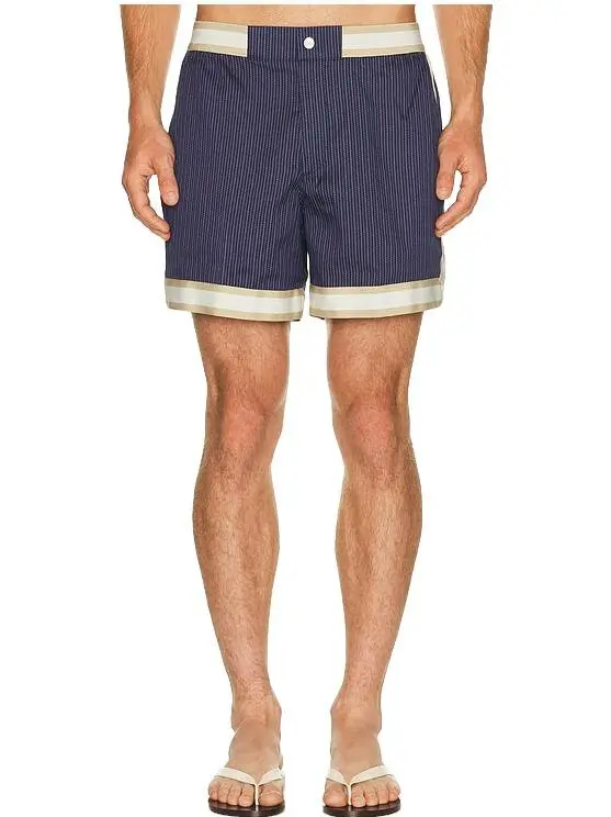 CHE Pinstripe Baller Swim Short In . Also - Blue