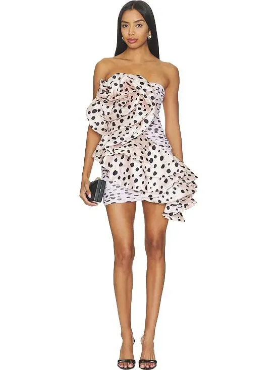 PatBO Peony Dots Mini Dress In . Also - Multi