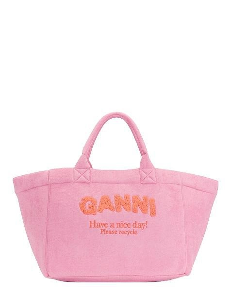 GANNI Xxl Shopper Beach Resort - Pink