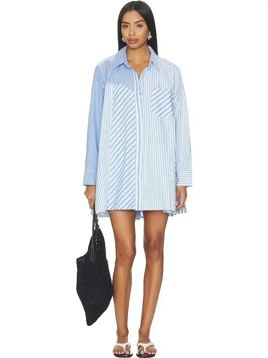 Free People Oxford Club Mini Dress In . Also - Blue