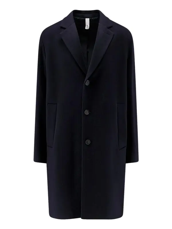 HEVO Cassano Virgin Sheep's Wool Coat - Blue