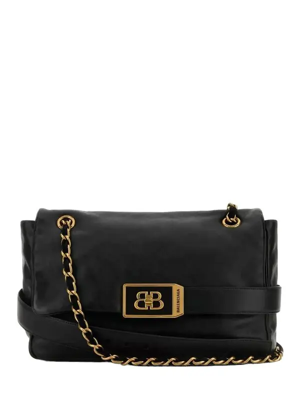 Balenciaga Modu Flap Shoulder Bag - Black