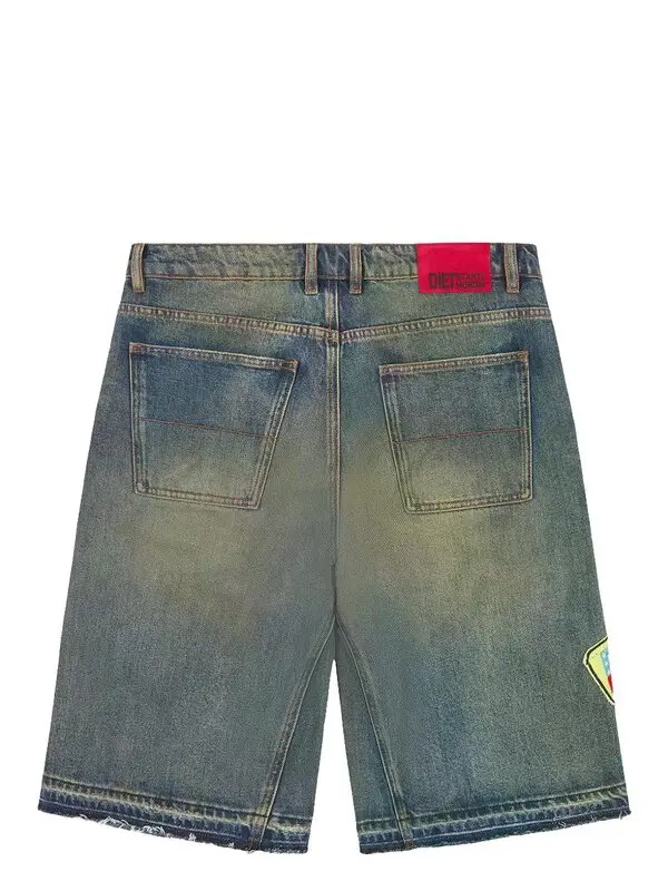 DIET STARTS MONDAY Venice Distressed Denim Shorts - Blue