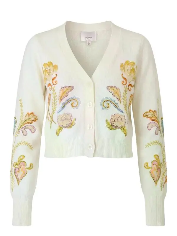 Cinq À Sept Nikko Heirloom Embellished Cardigan - Neutrals