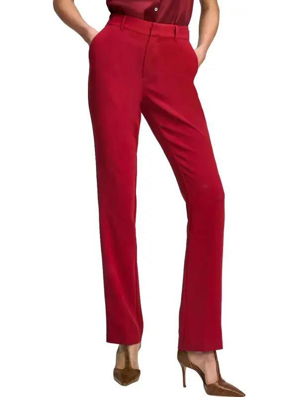 Cinq À Sept Kerry Pressed-crease Trousers - Red