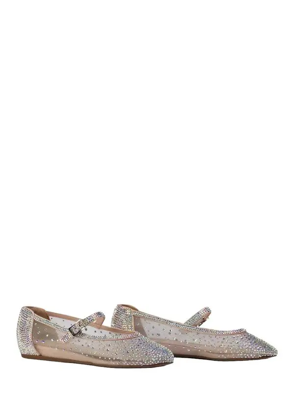 LE SILLA Nicole Crystal-embellished Ballet Flats - Neutrals