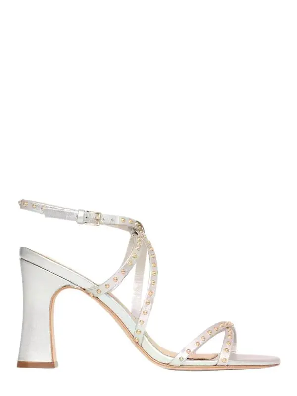 Cinq À Sept Blair Studded Leather Sandals - Silver