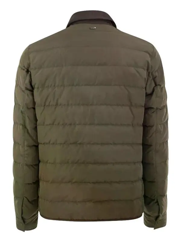 Herno Quilted Shirt-collar Padded Jacket - Green