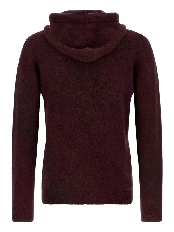 ROBERTO COLLINA Drawstring Hooded Sweater - Red
