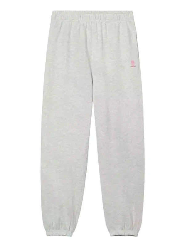 FINGERCROXX Logo-embroidered Elasticated Track Pants - Grey
