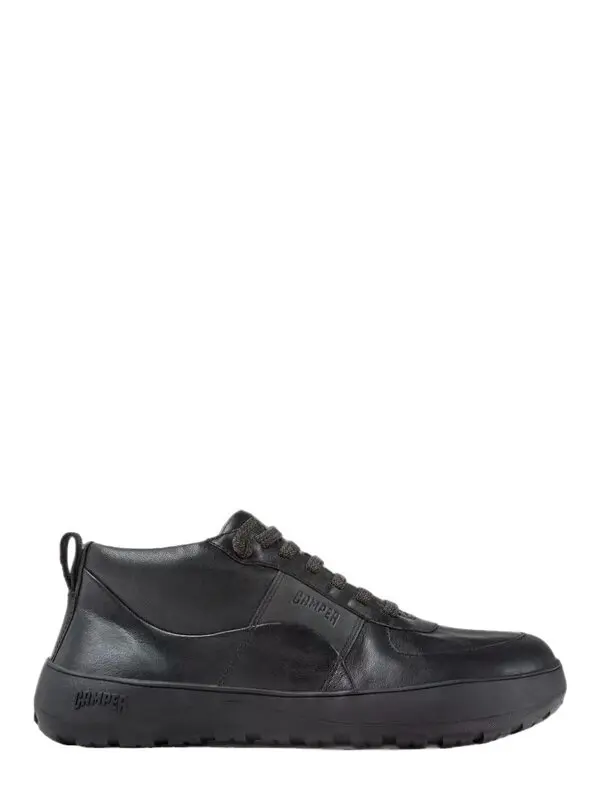 Camper Peu Serra Leather Lace-up Sneakers - Black