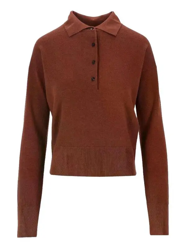 Barena Venezia Pearl Knitted Polo - Brown