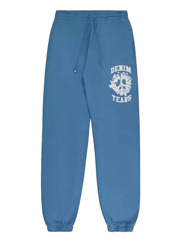 DENIM TEARS University Logo-print Track Pants - Blue
