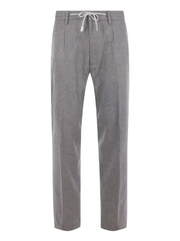 Eleventy Drawstring Waist Melange Trousers - Grey