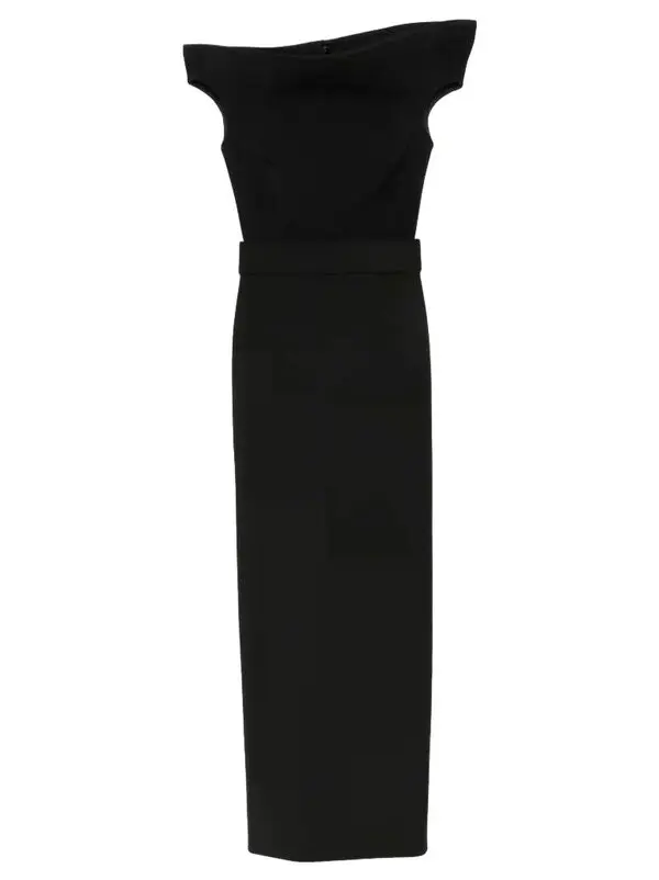 Solace London Faro Belted Maxi Dress - Black