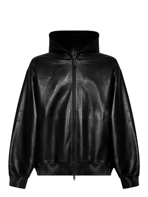 Balenciaga Short Hooded Coat - Black