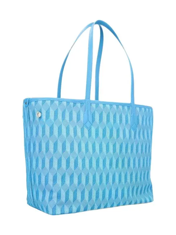 AU DEPART 47 Jacquard-patterned Tote Bag - Blue