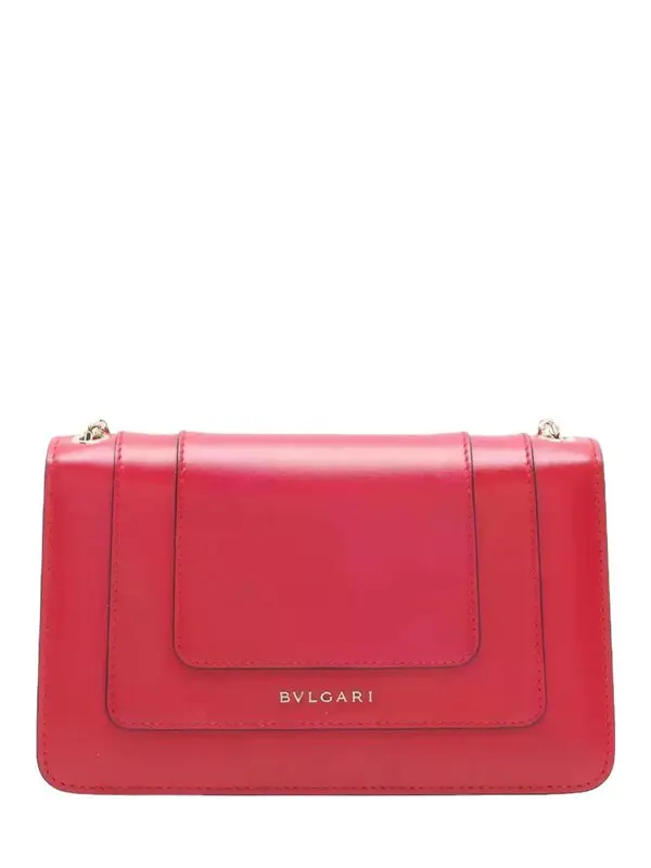 BVLGARI 2010-2026 Small Calfskin Serpenti Forever East West Shoulder Bag - Red