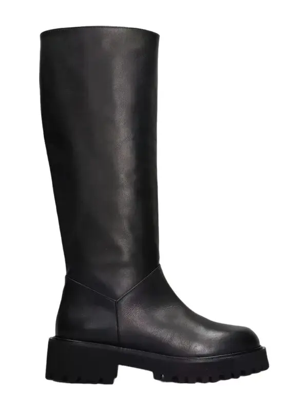 FABIO RUSCONI Knee-high Boots With Chunky Lug Sole - Black