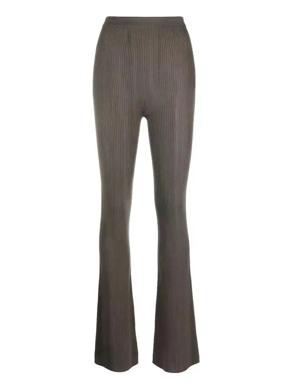 Rick Owens Ribbed Flared Trousers - Brown