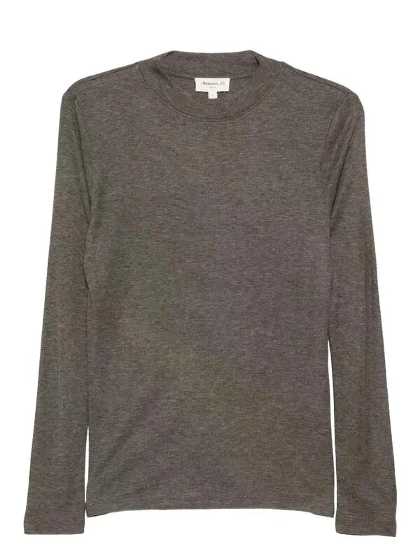 MAISON123 Flynn Long-sleeve High-neck T-shirt - Brown