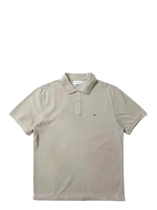 EDMMOND STUDIOS Logo-embroidered Short-sleeves Polo Shirt - Neutrals