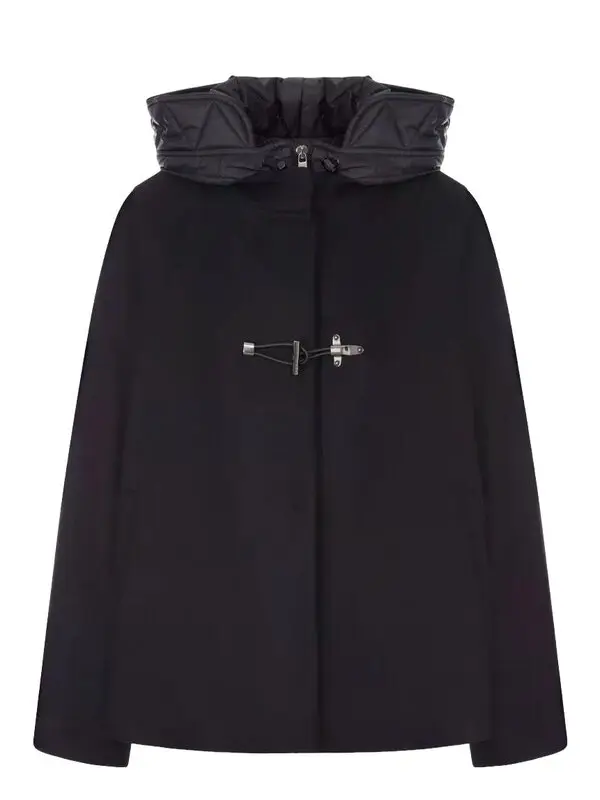 FAY ARCHIVE Toggle-fastening Hooded Coat - Black